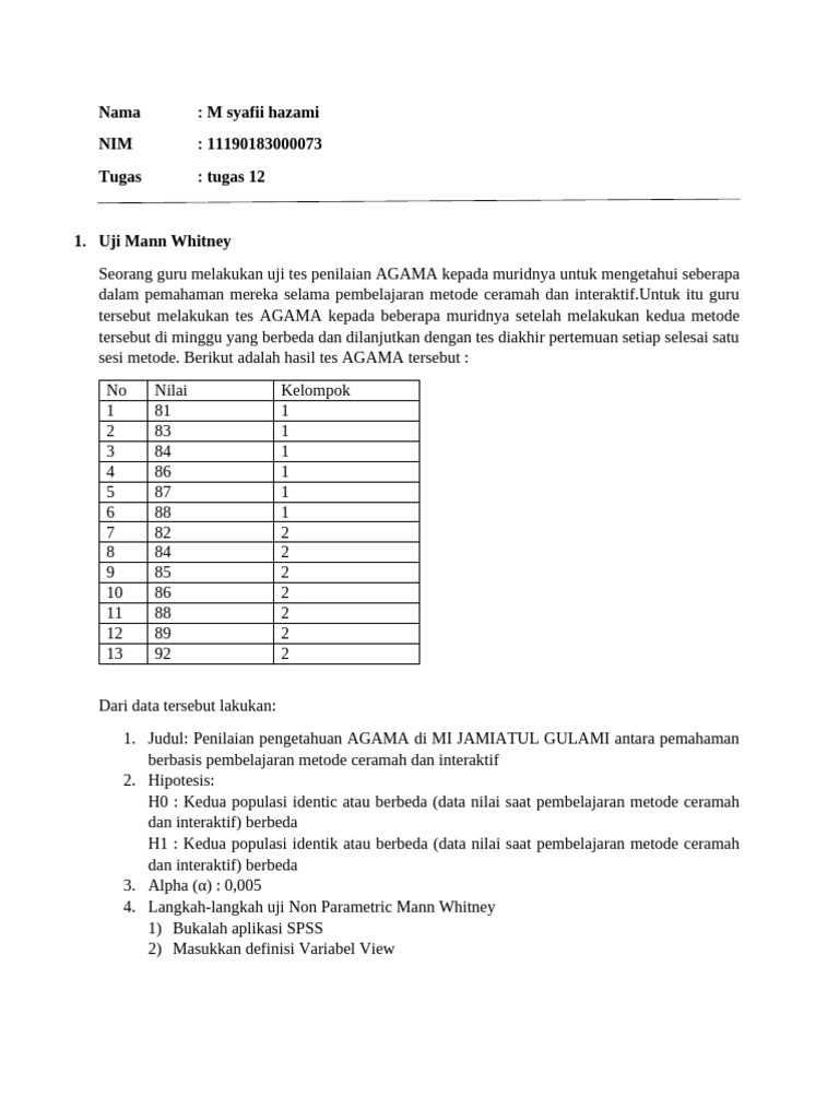 073 m Syafii Latihan 12 | PDF