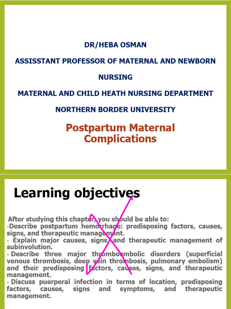 Postpartum Complications | PDF | Thrombosis | Postpartum Period