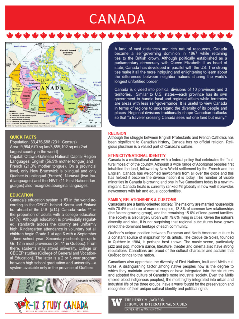 CANADIAN FACTS. | PDF | Canada | Multiculturalism