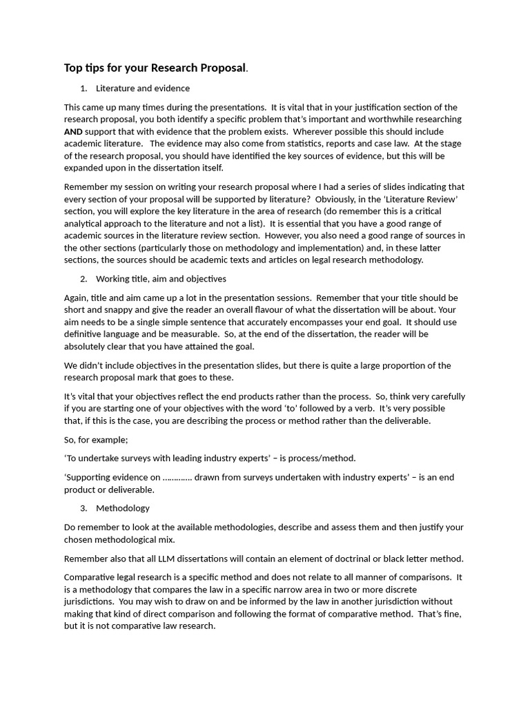 Research Proposal Writing Tips | PDF | Methodology | Cognition