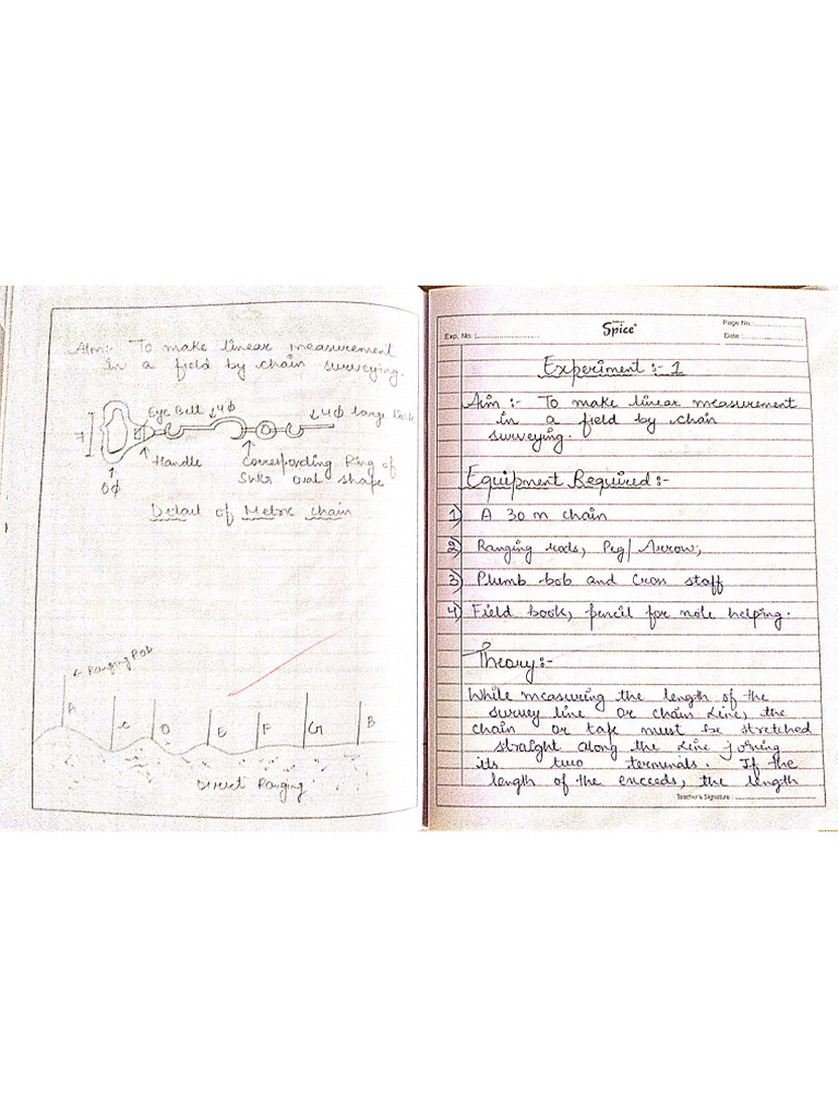 Chain and Compass Surveying | PDF
