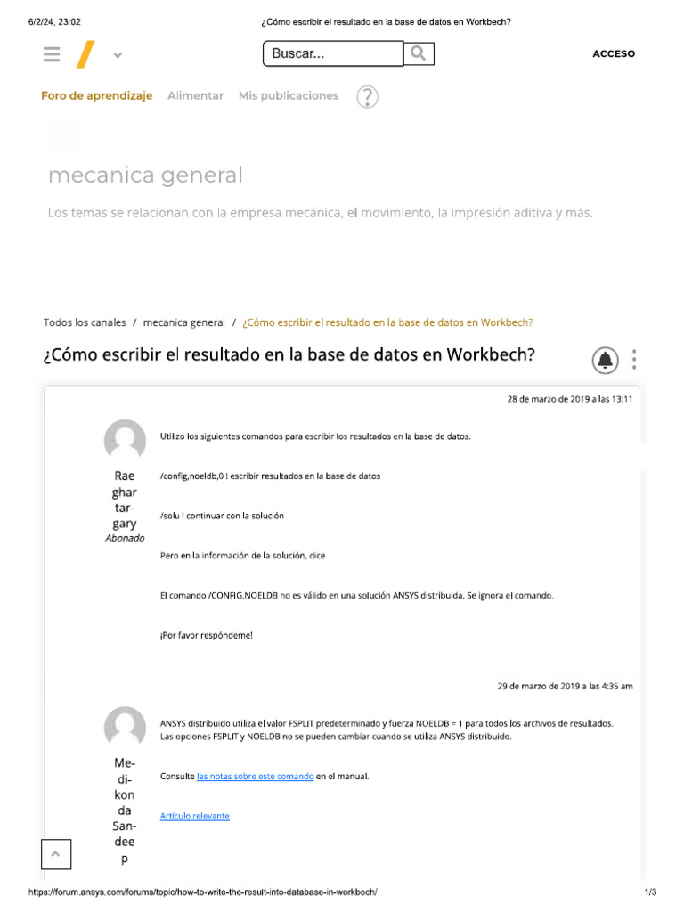 Cómo Escribir El Resultado en La Base de Datos | PDF