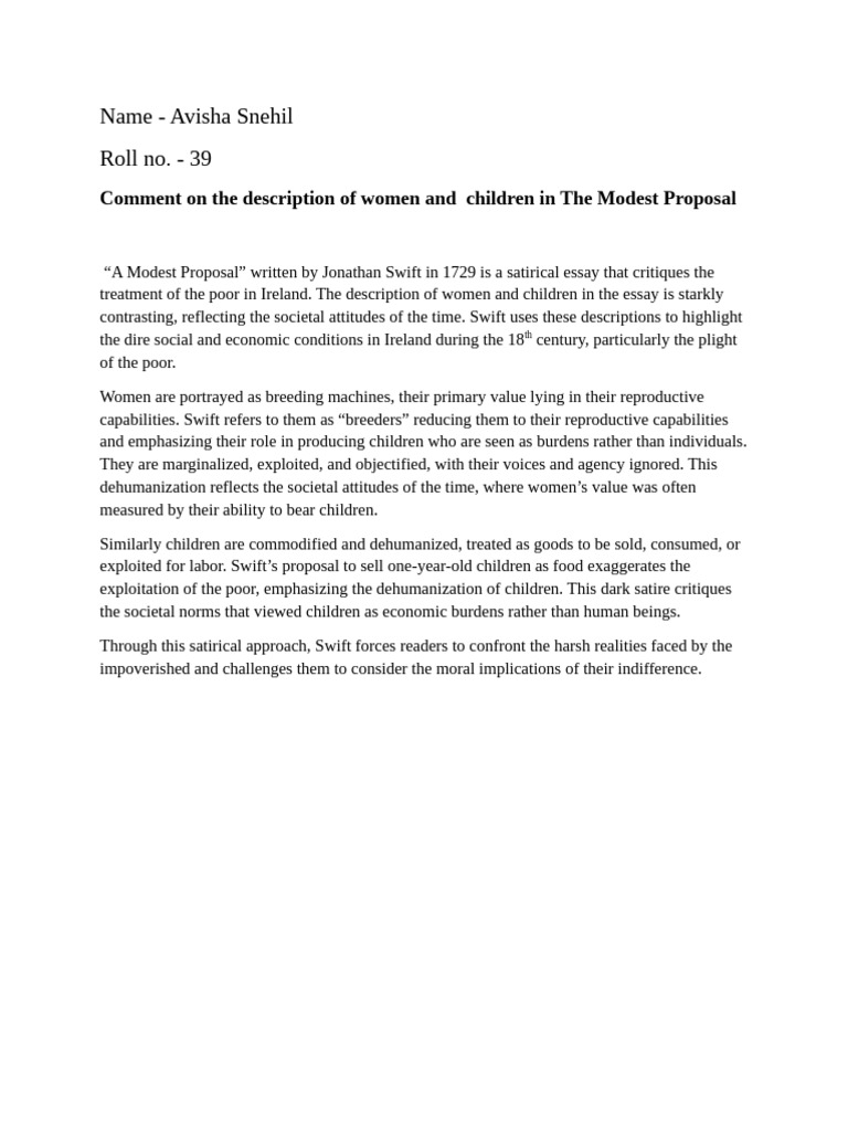 Modest Proposal | PDF