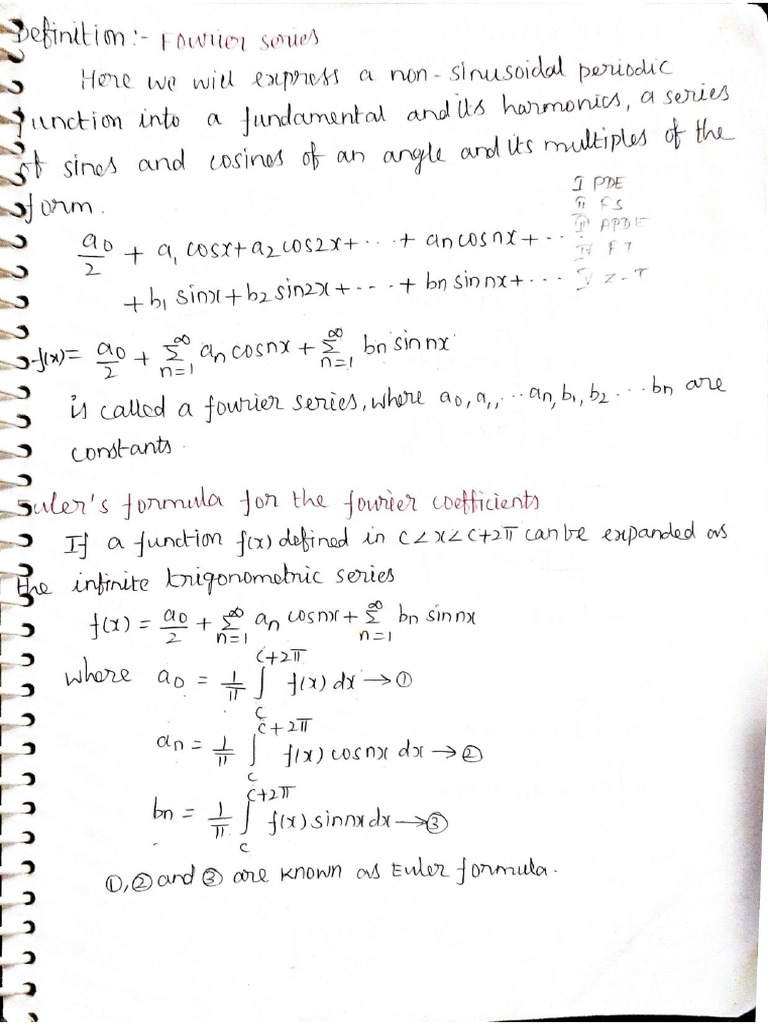 Fourier Series Unit II | PDF