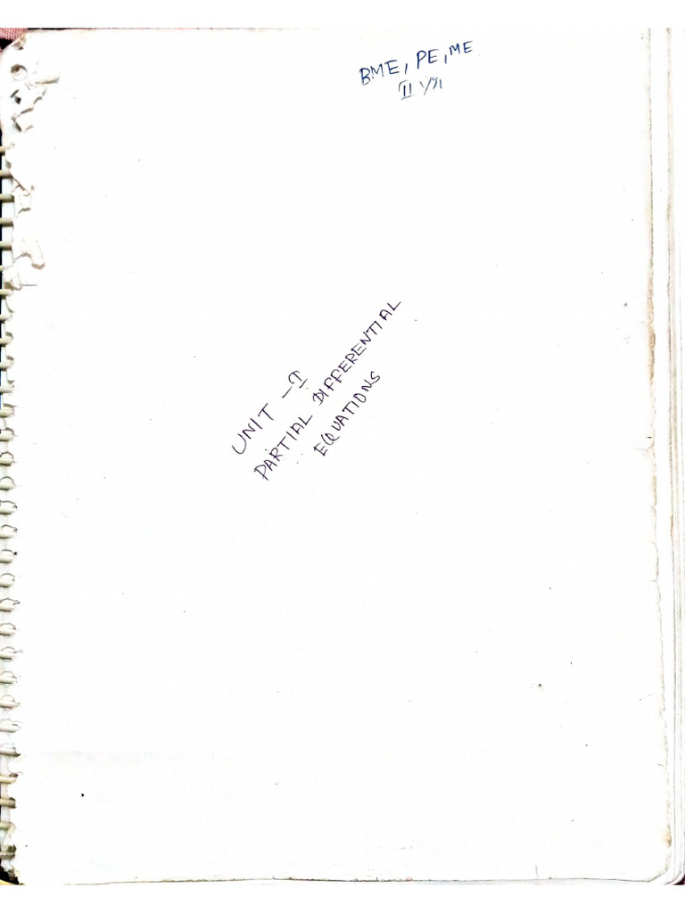 Unit -1 Partial Differential Equation | PDF