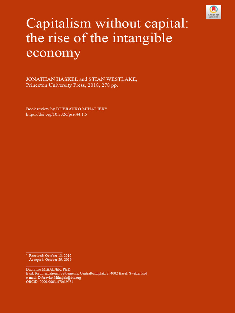 Intangible Economy Insights | PDF | Capital (Economics) | Economics