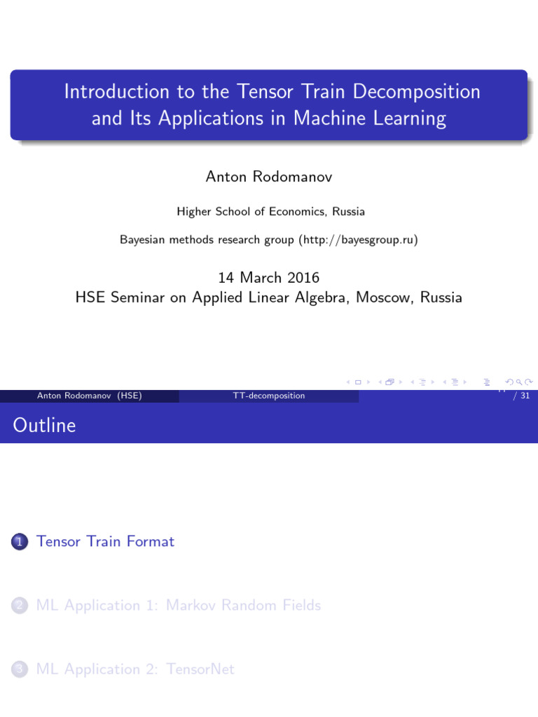 TT Hse16 Slides | PDF | Matrix (Mathematics) | Tensor