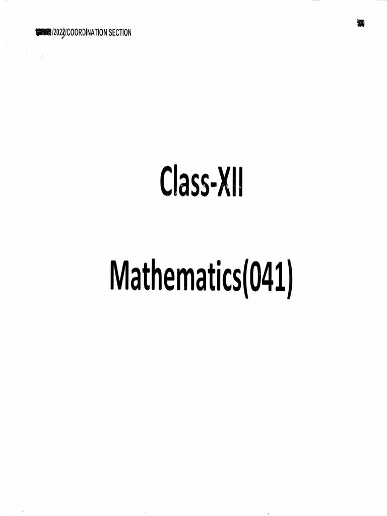 Toppers Sheet Mathematics 2023 | PDF