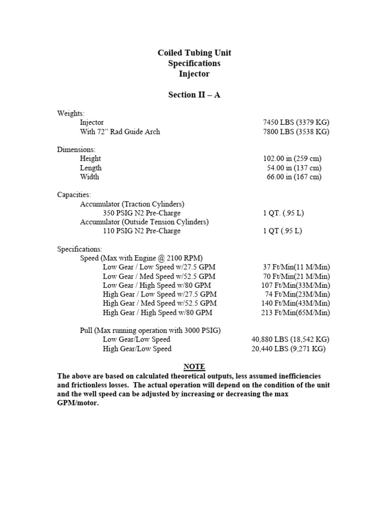 Injector Head Specifications and Operations | PDF | Valve | Chemical ...