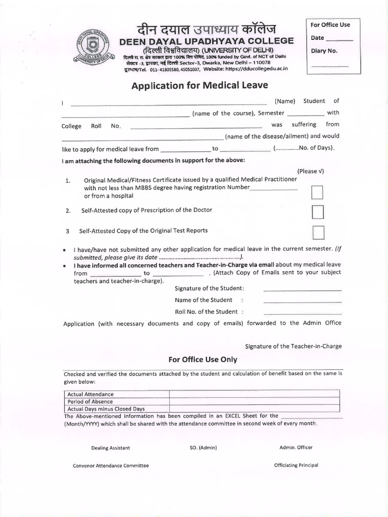 Medical Application Form | PDF