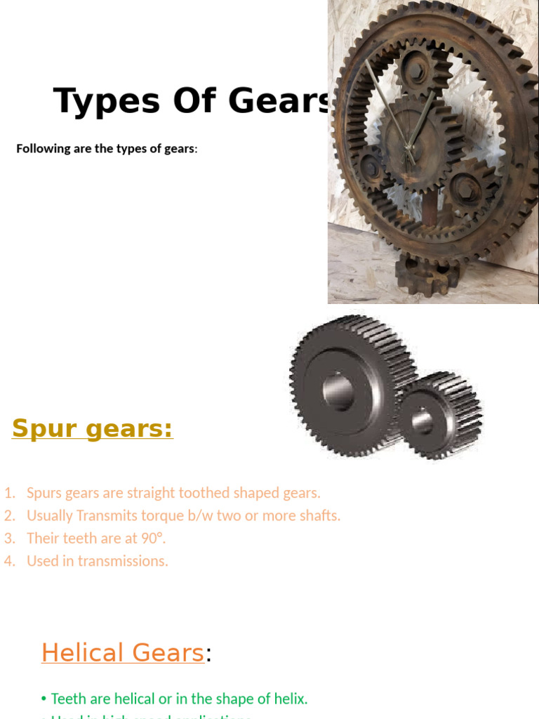 Types of Gears Explained | PDF