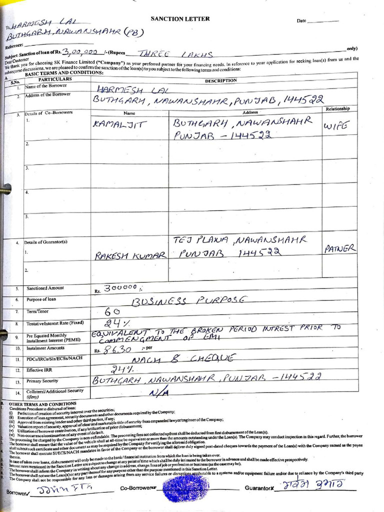 Harmesh Lal Agreement - Compressed | PDF | Interest | Loans