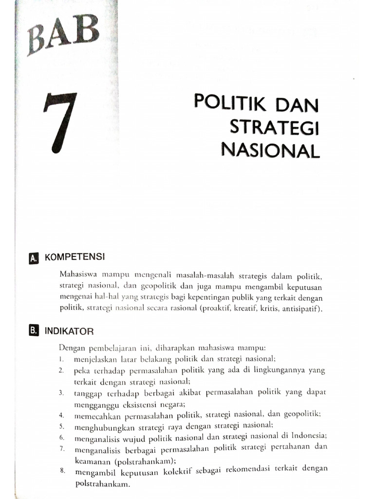 Politik Dan Strategi Nasional | PDF