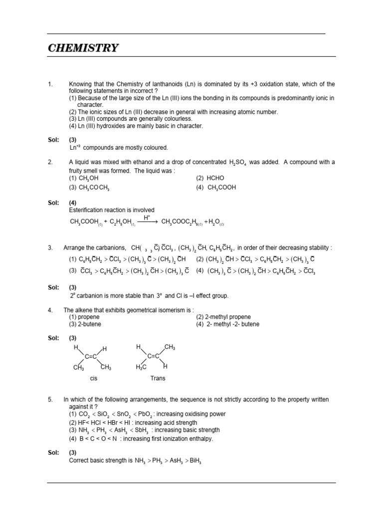 Solutions OT 1 | PDF | Chemical Compounds | Transition Metals