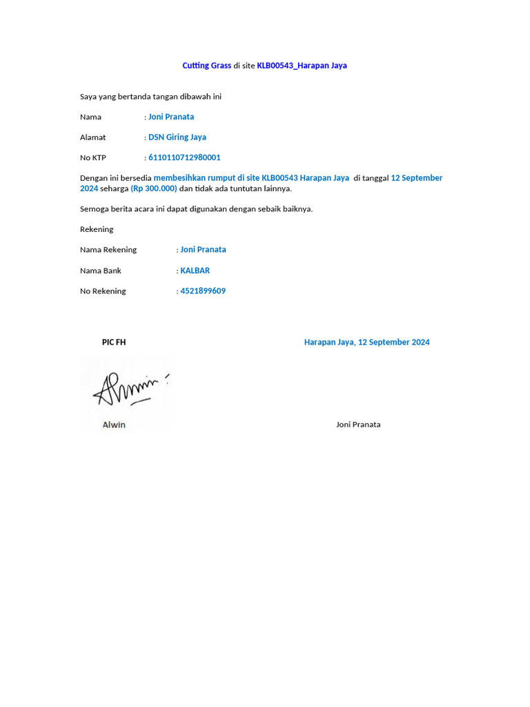 Contoh BA by TF | PDF