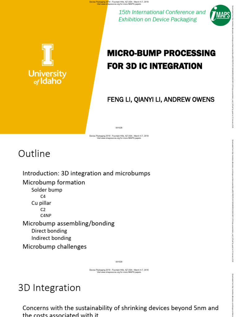67307-microbump-processing-for-3d-ic-integration | PDF | Integrated ...