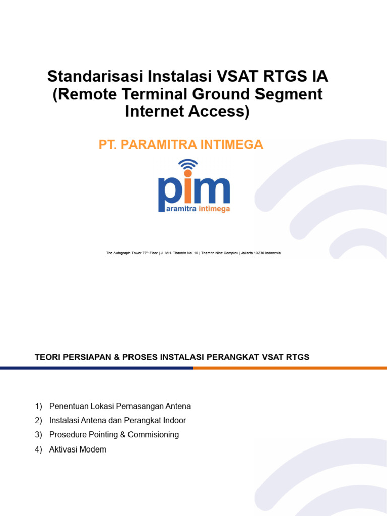 Standard instalasi VSAT_draft_rev 1-1 | PDF