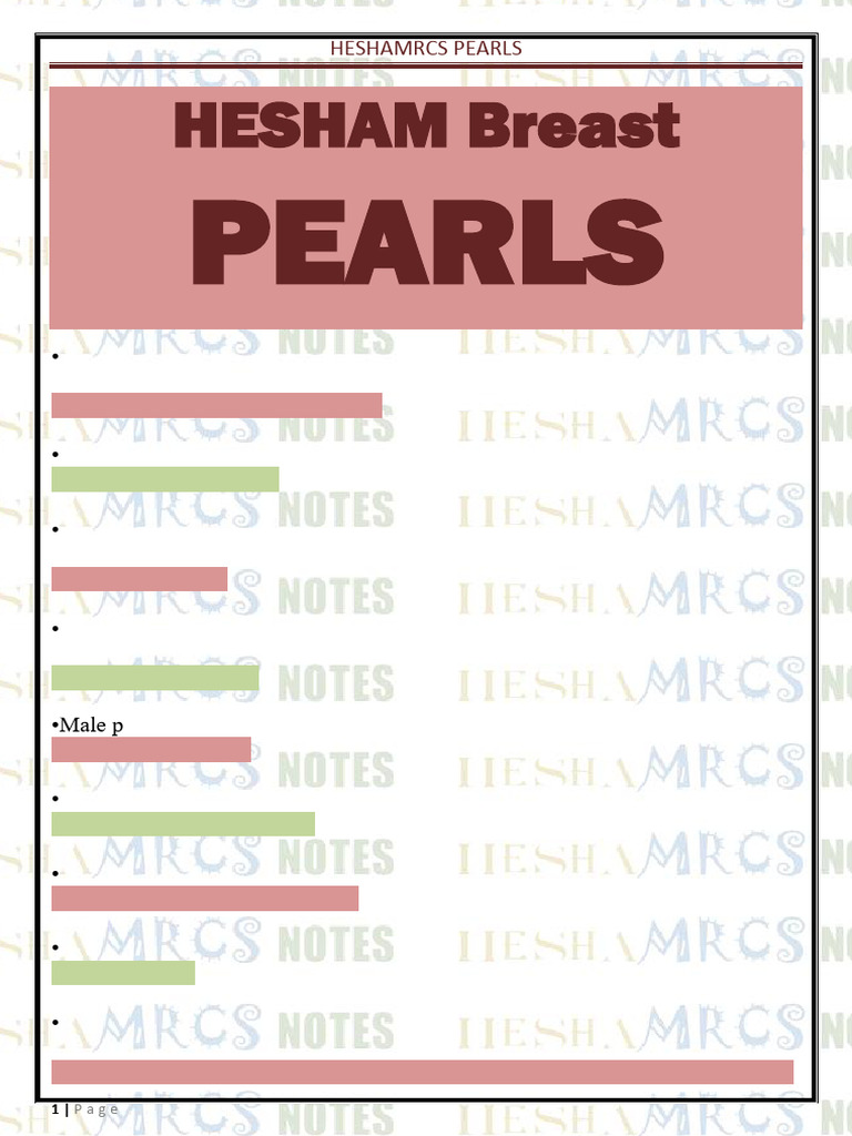 BREAST PEARLS UPDATED | PDF | Breast Cancer | Biopsy
