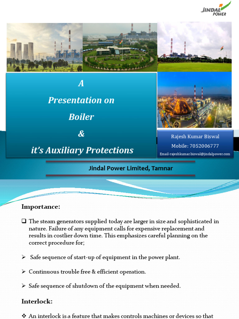 Presentation On Boiler Interlock and Protection | PDF | Boiler | Power ...