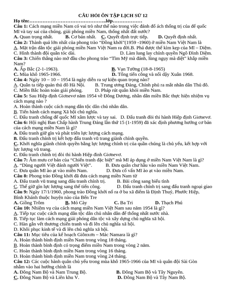 lsvn giai doan 1954 - 1975 | PDF