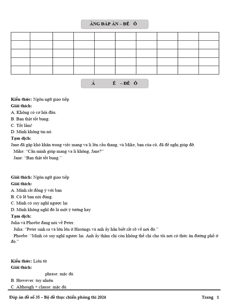 35. HDG DE SO 35 MON TIENG ANH | PDF