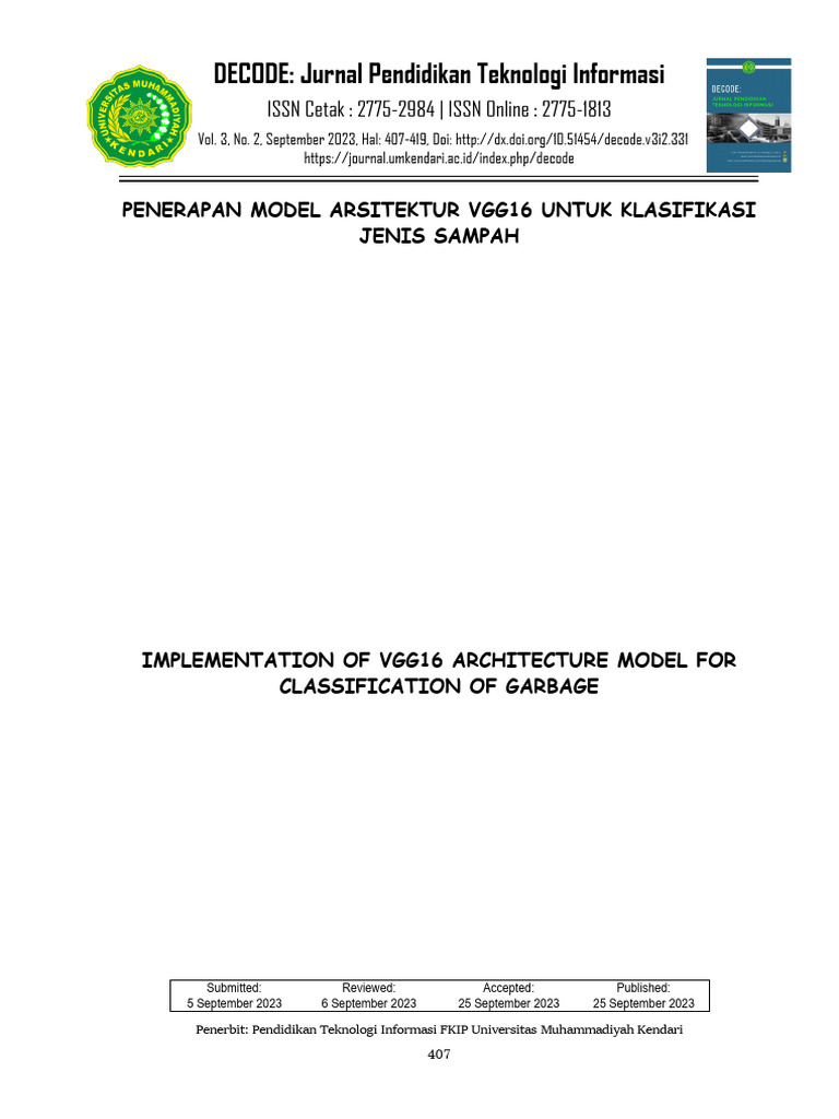 Penerapan_Model_Arsitektur_VGG16_Untuk_Klasifikasi | PDF Penerapan_Model_Arsitektur_VGG16_Untuk_Klasifikasi | PDF