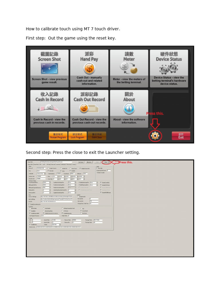 How To Calibrate Touch. | PDF