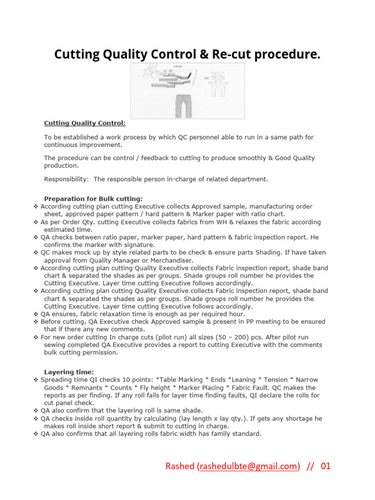 Cutting Quality Control 1714306228 | PDF