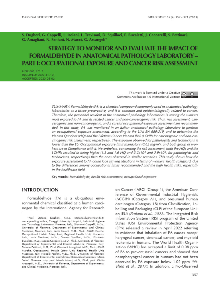 1.NCFAH_STRATEGY TO MONITOR AND EVALUATE THE IMPACT OF FORMALDEHYDE IN ... 1.NCFAH_STRATEGY TO MONITOR AND EVALUATE THE IMPACT OF FORMALDEHYDE IN ...