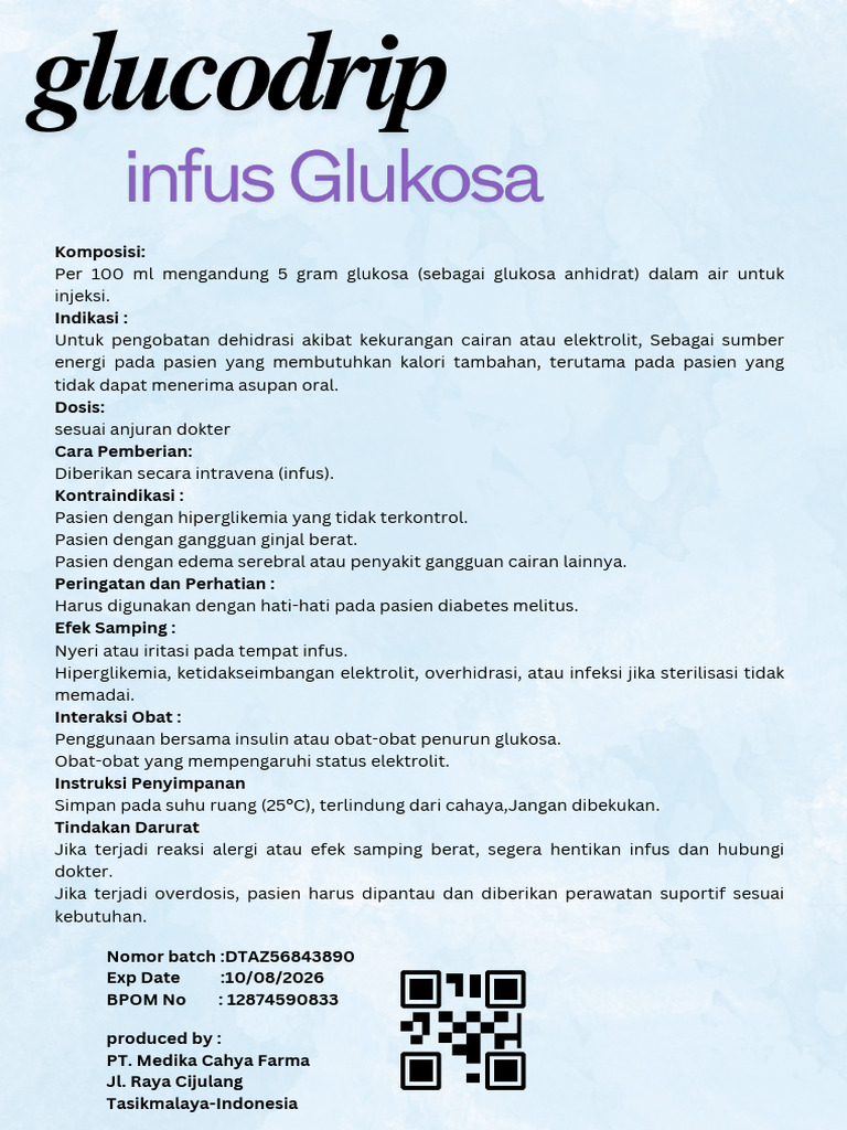 kemasan infus glukosa | PDF