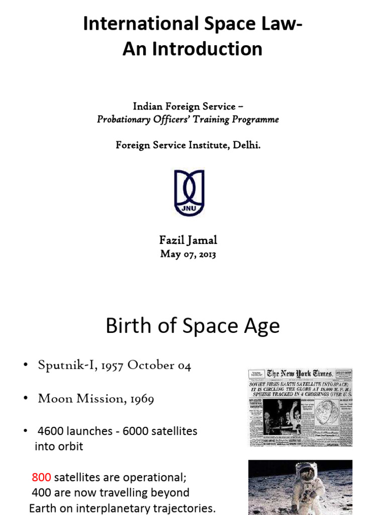 International Space Law An Introduction | PDF | Treaty | Outer Space
