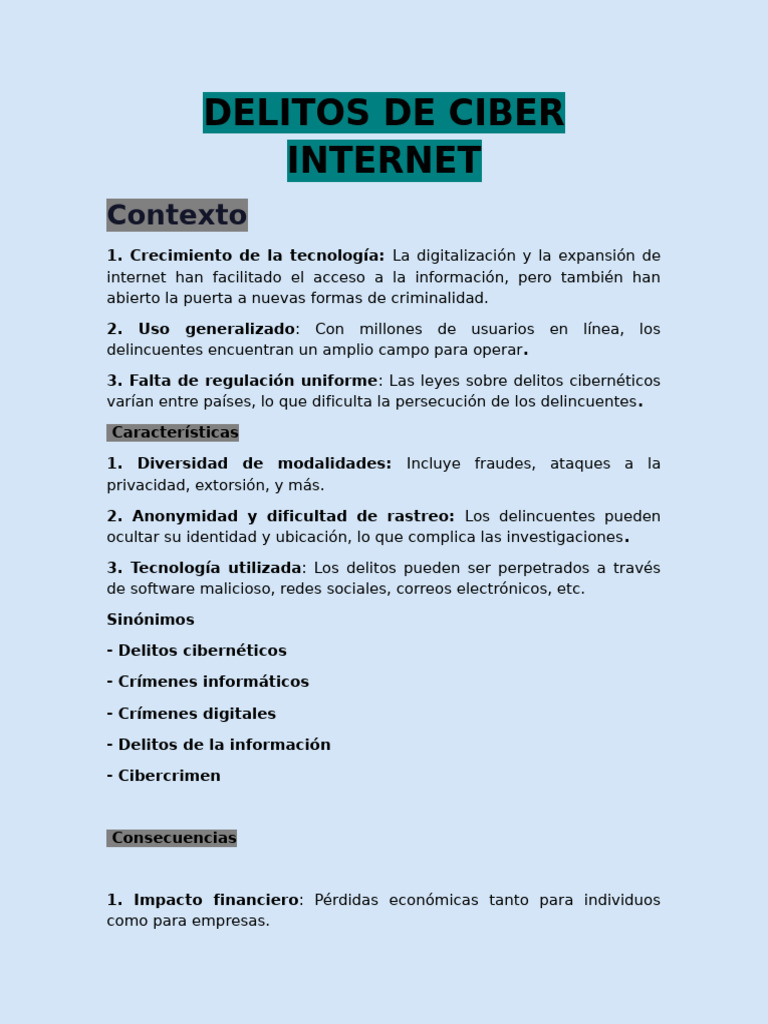 Delitos de Ciber Internet: Contexto | PDF | Malware | Acoso cibernético