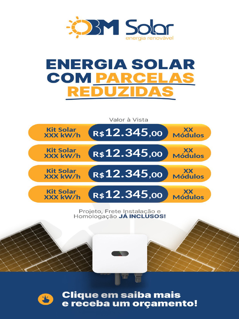 (OBM Solar) Template de Kits | PDF