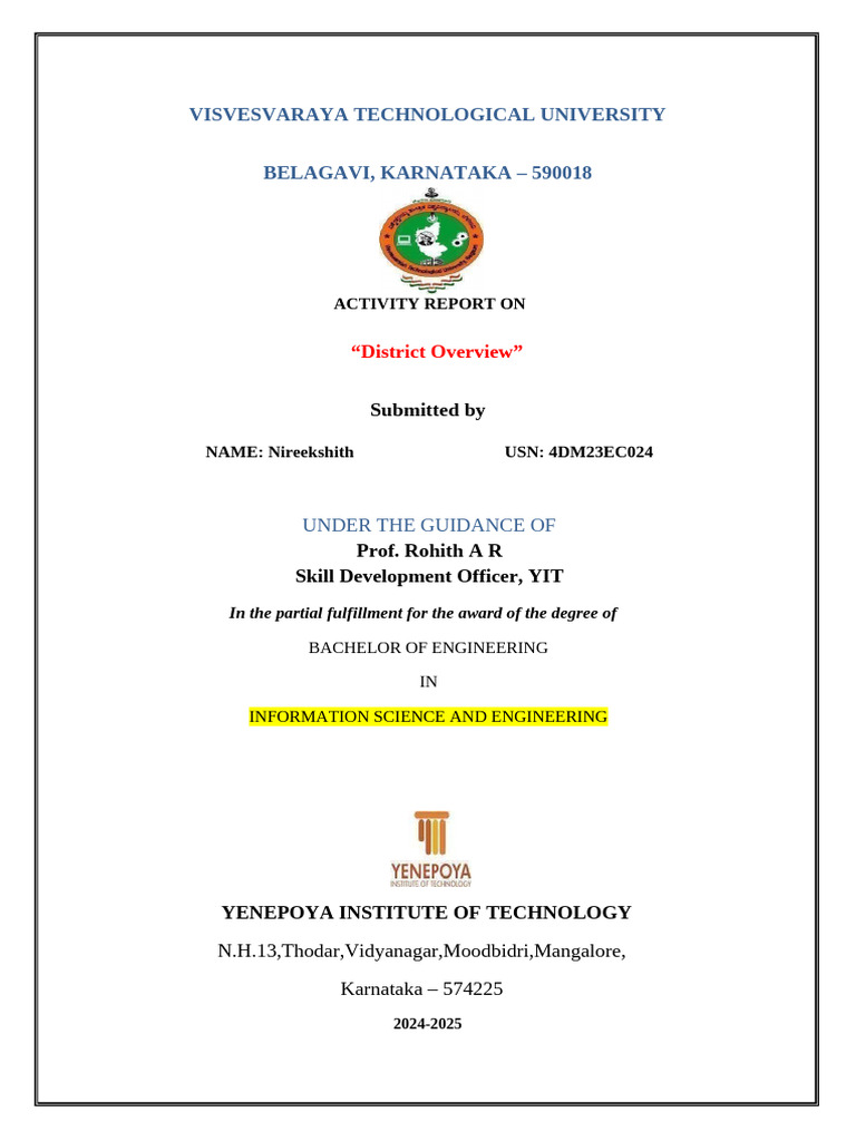 Engineering Student Project Report | PDF