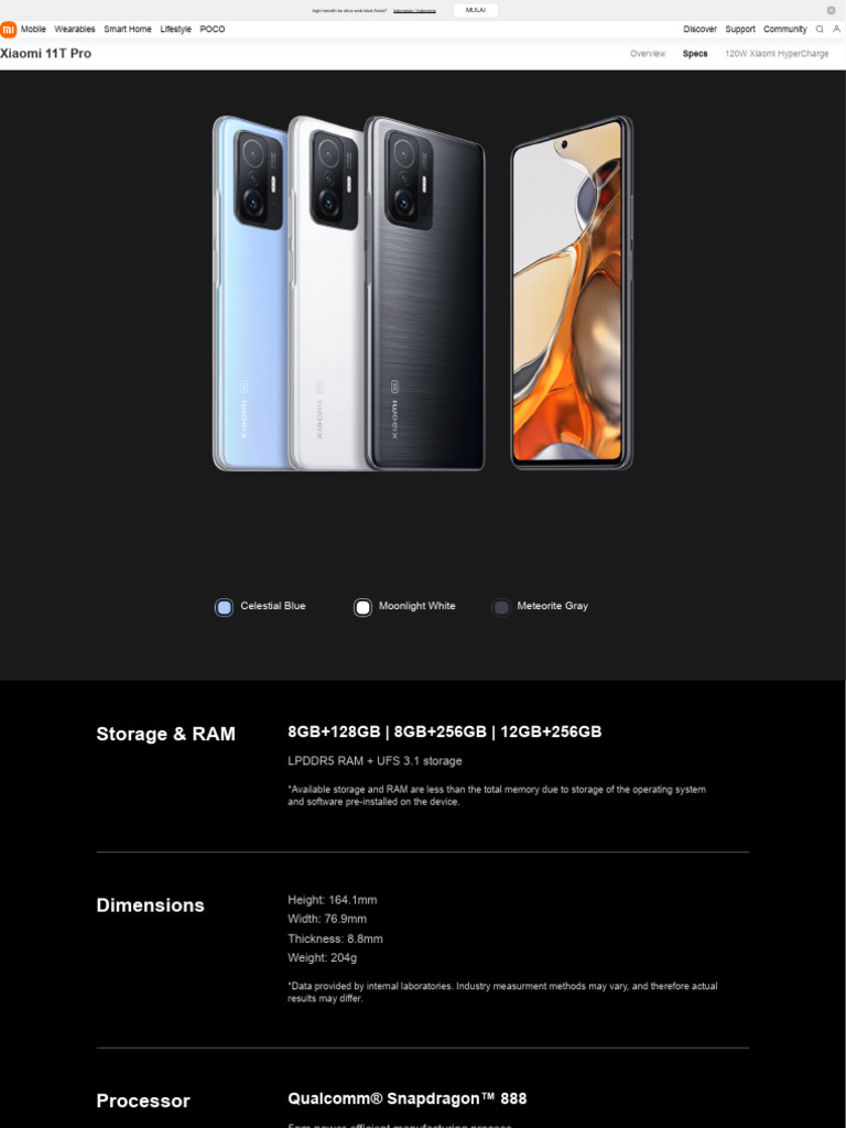 Xiaomi 11T Pro - Breakthrough Performance - Xiaomi Global Official | PDF | Camera