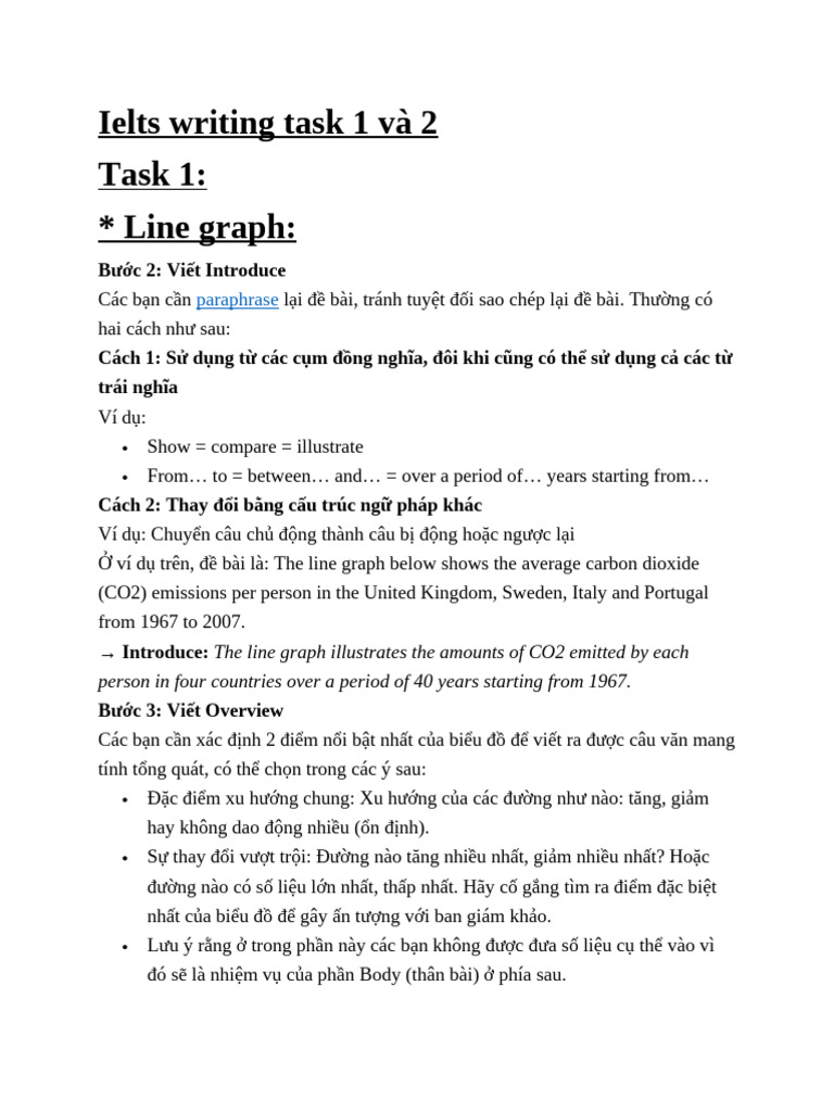 Ielts Writing Task 1 Và 2 | PDF