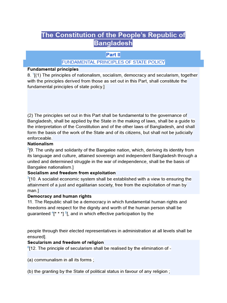State Policy (Constitution) | PDF | Secularism | Human Rights