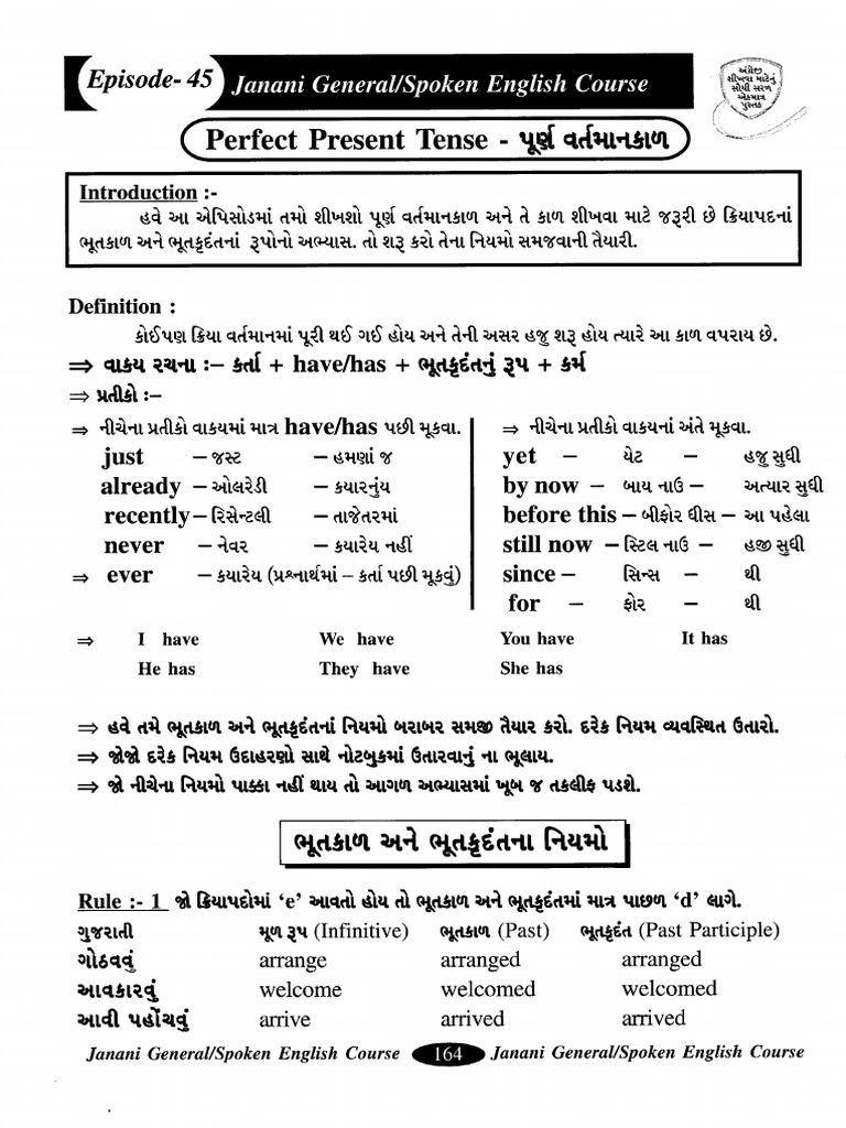 Perfect Present Tense | PDF