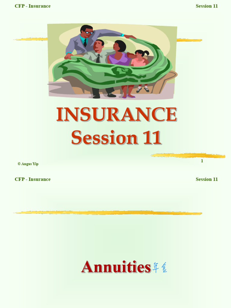 CFP-11 | PDF | Life Annuity | Insurance