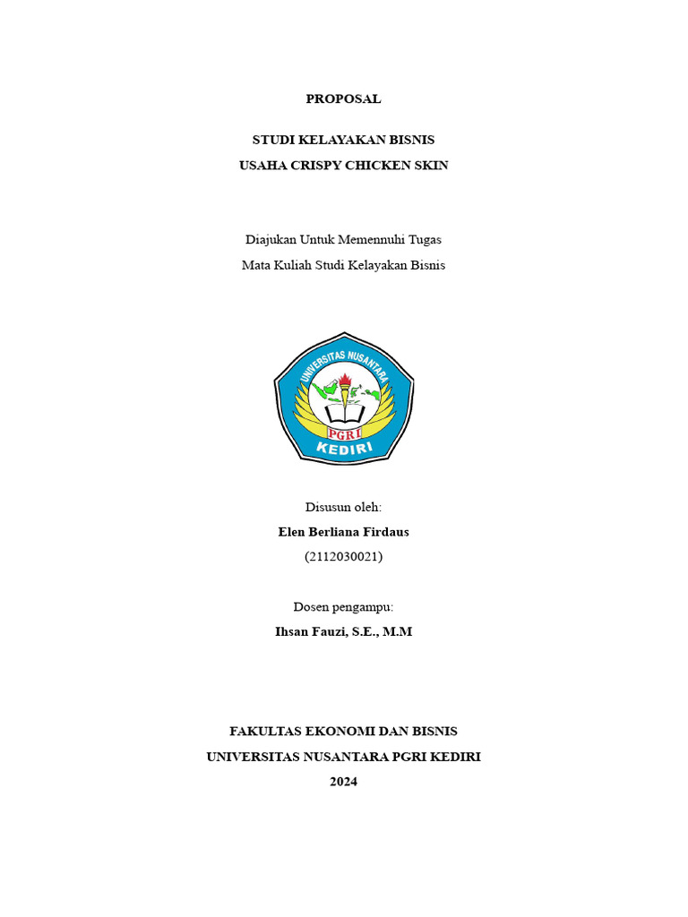 Proposal Studi Kelayakan Bisnis | PDF