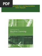 Introduction To Machine Learning - Ethem Alpaydin | PDF