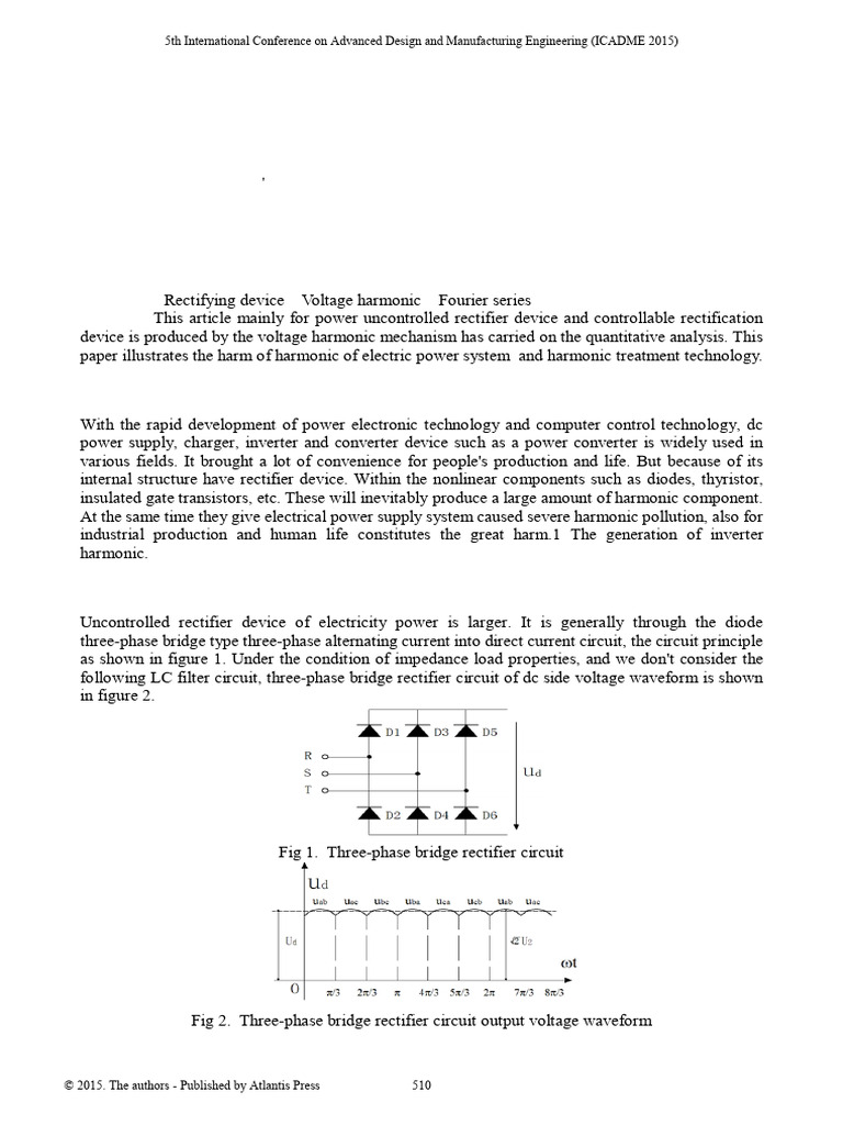 Voltage Harmonic Pollution and Treatment Technology of Power Rectifier ...