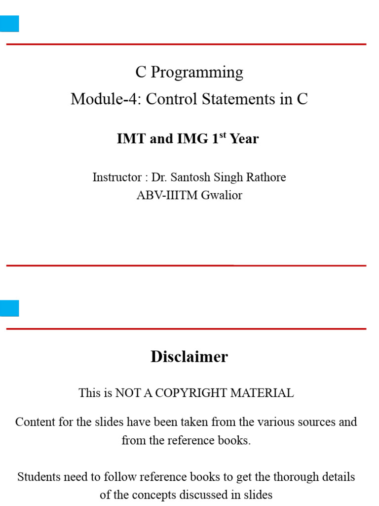 L4-Control Statement in C - Part 2 | PDF | Control Flow | Software Development