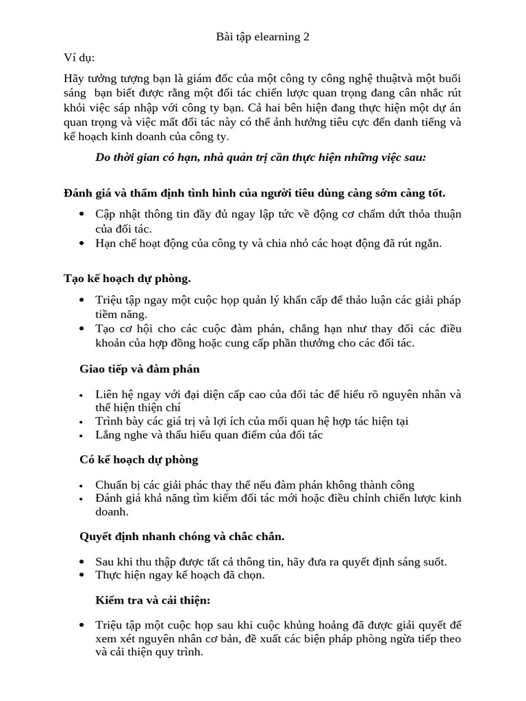 Bài tập elearning 2 | PDF
