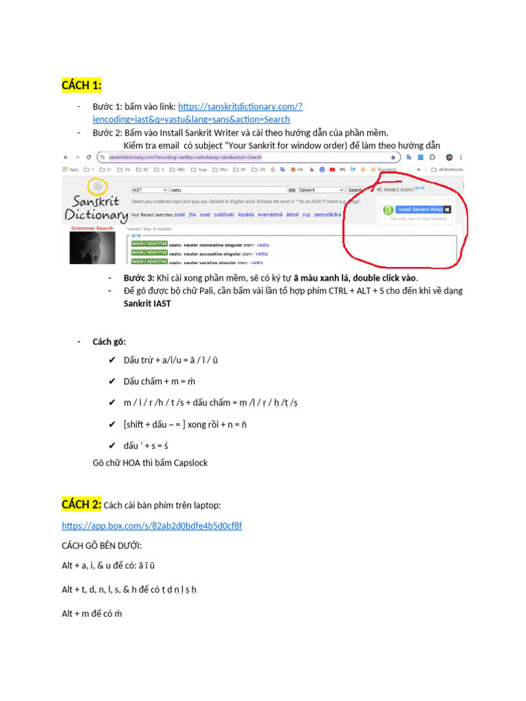 Cách Cài CH Pali | PDF