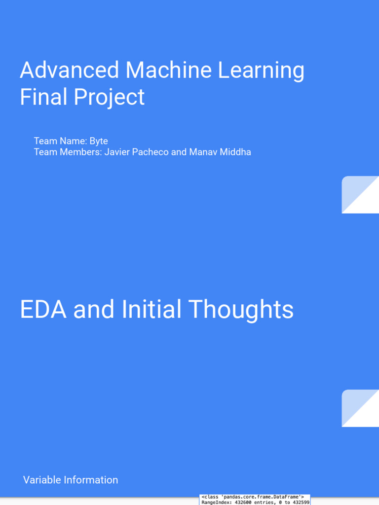 Advanced Machine Learning Final Project | PDF | Dependent And Independent Variables | Principal ...