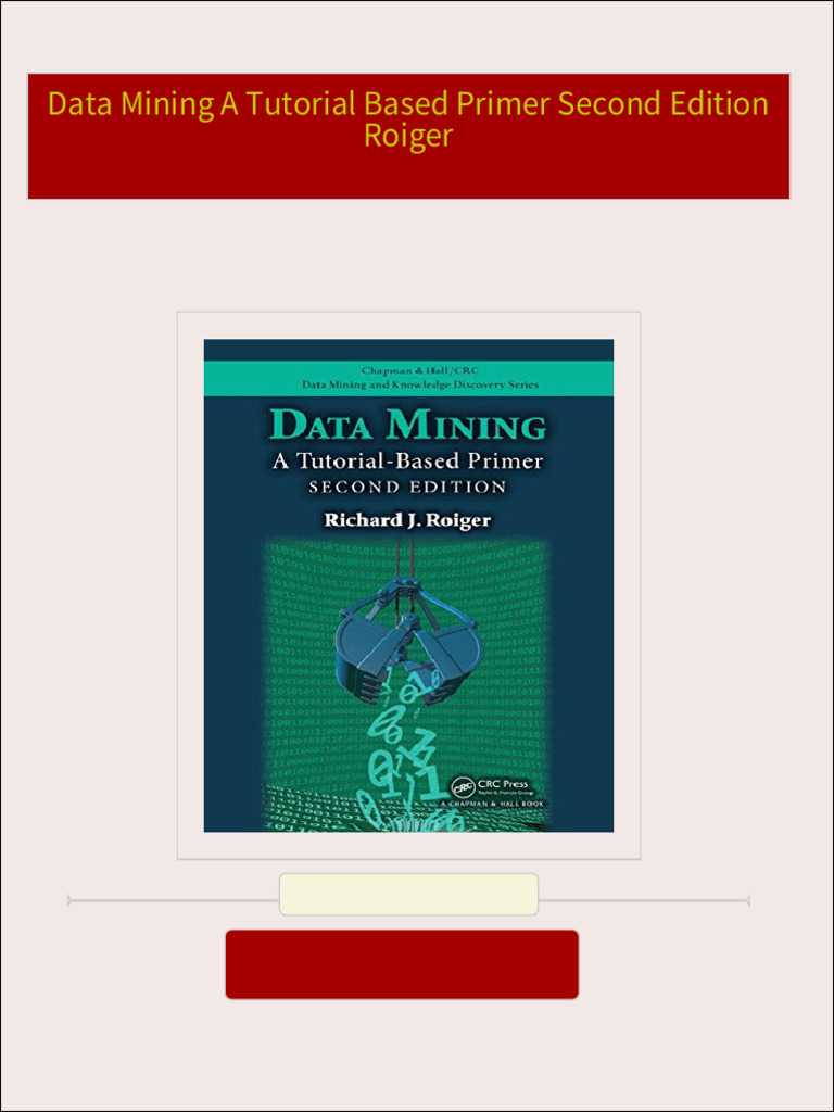 Data Mining A Tutorial Based Primer Second Edition Roiger | PDF | Artificial Neural Network ...