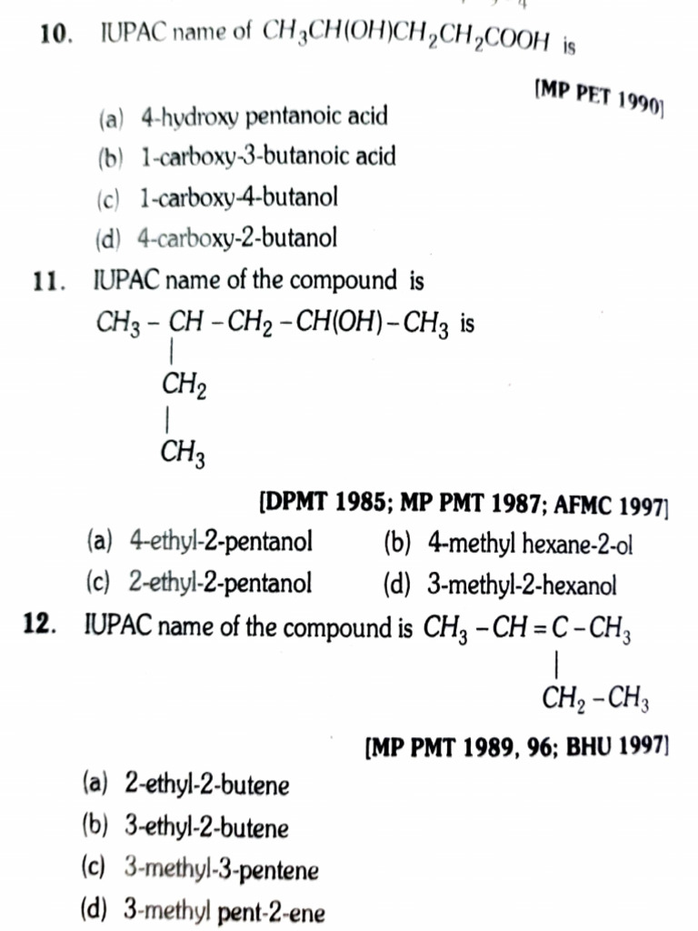 PYQ OF IUPAC (1) | PDF