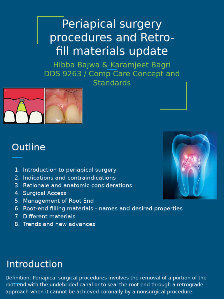 Periapical surgery procedures and Retro-fill materials update | PDF ...