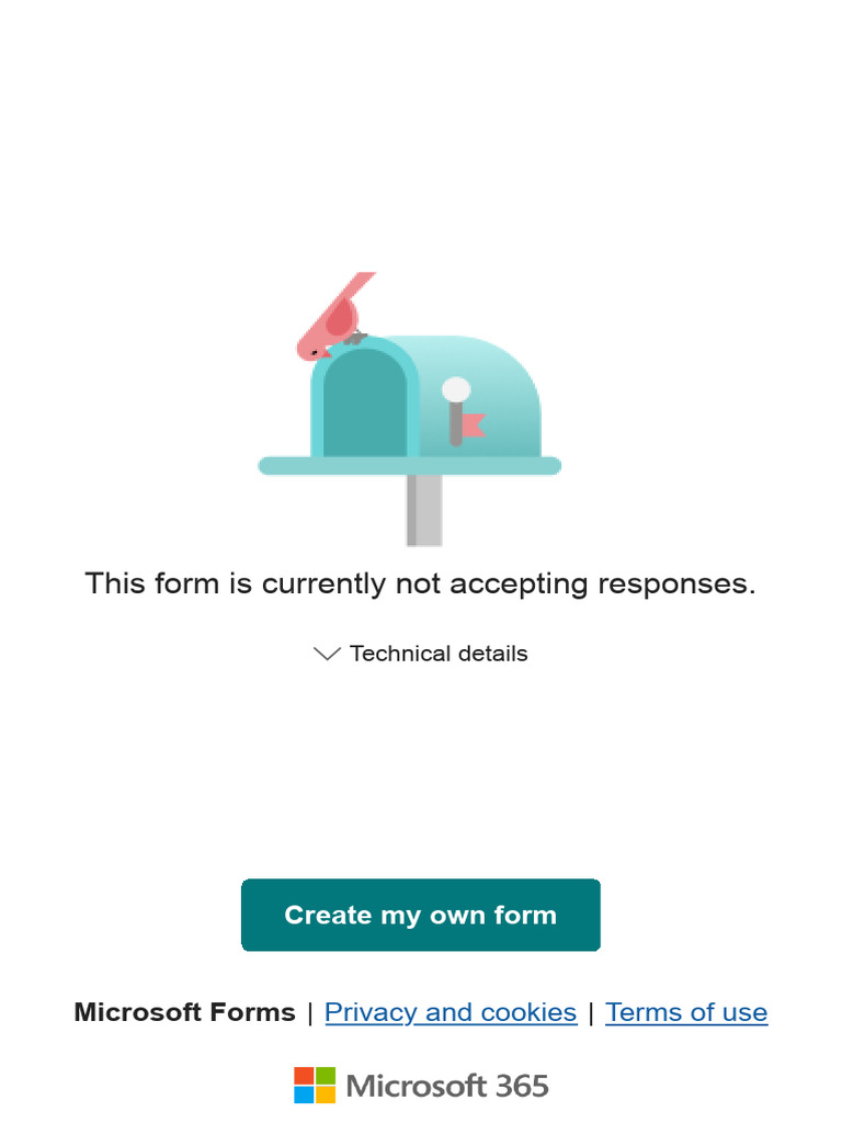 Microsoft Forms: Not Accepting Responses | PDF